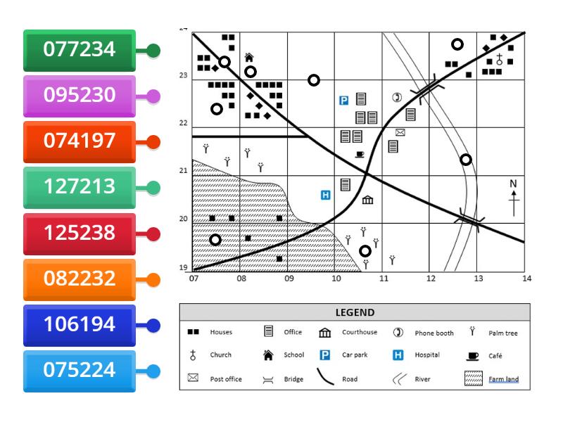 6 figure grid references practice! - Labelled diagram