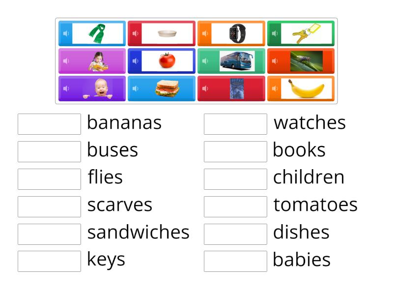 Plural nouns - Match up