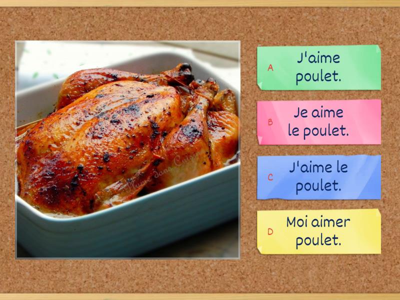 J'aime / je n'aime pas - Quiz