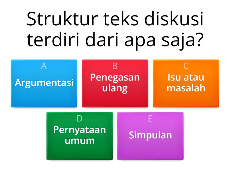 Teks Diskusi - Quiz