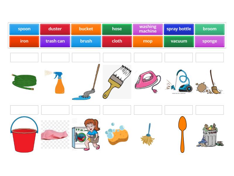 Household items vocabulary - Match up