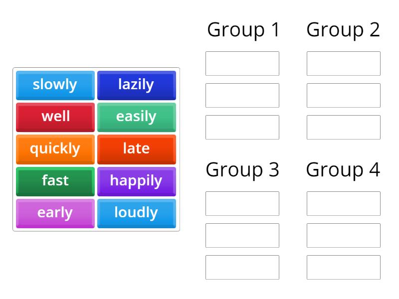Adverbs - Group sort