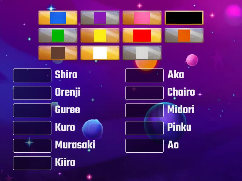 Japanese Colours_Romaji - Match up