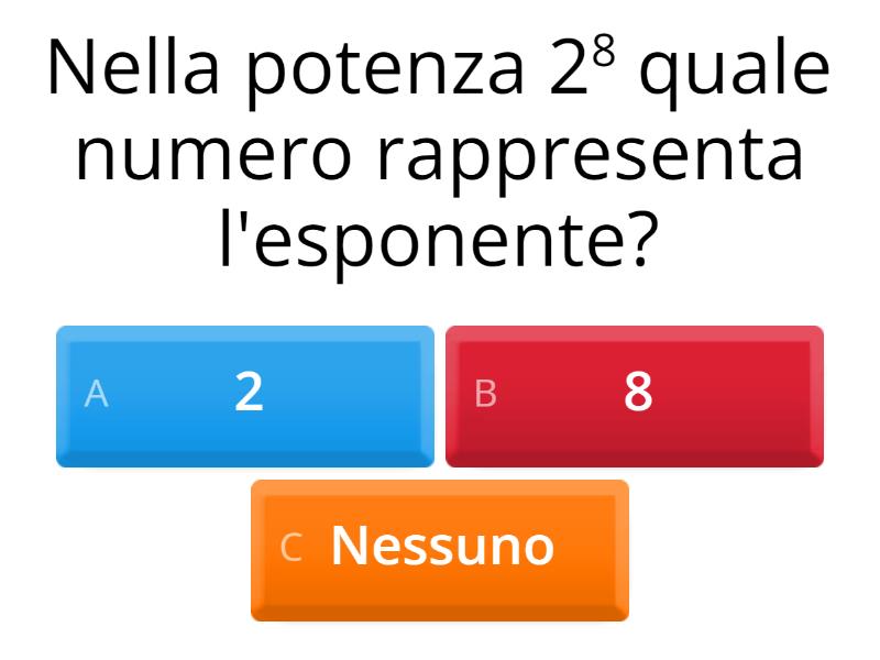 Cosa sai sulle POTENZE? - Quiz