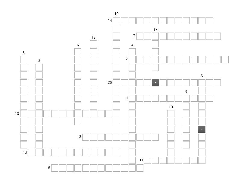 Cross word Grade 5 - Crossword