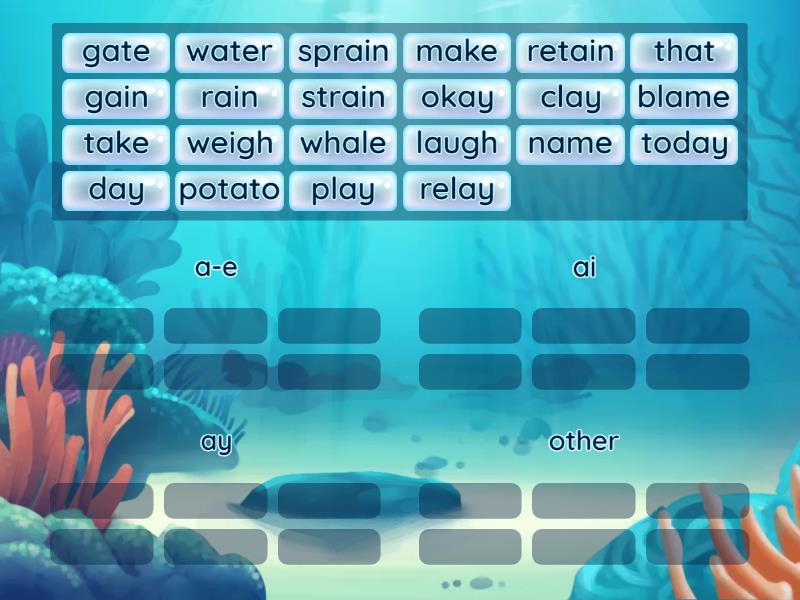 Long A Sort Practice - Group sort
