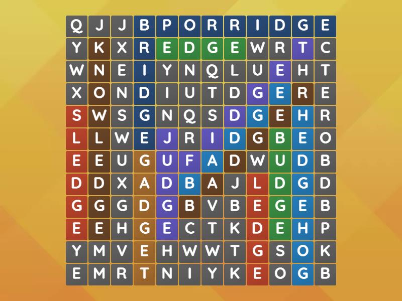 S1: ‘dge’ - Wordsearch