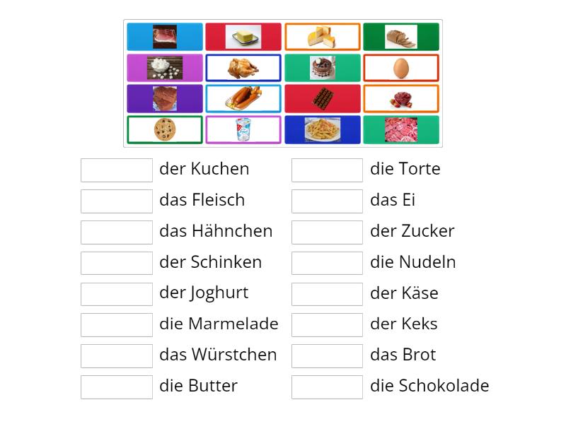 die Lebensmittel - Match up