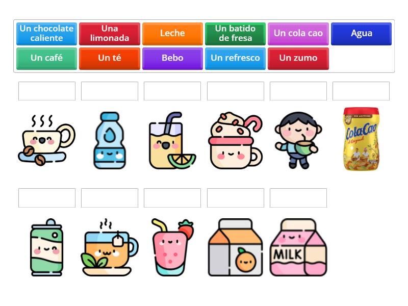 Las bebidas (Matching) - Une las parejas