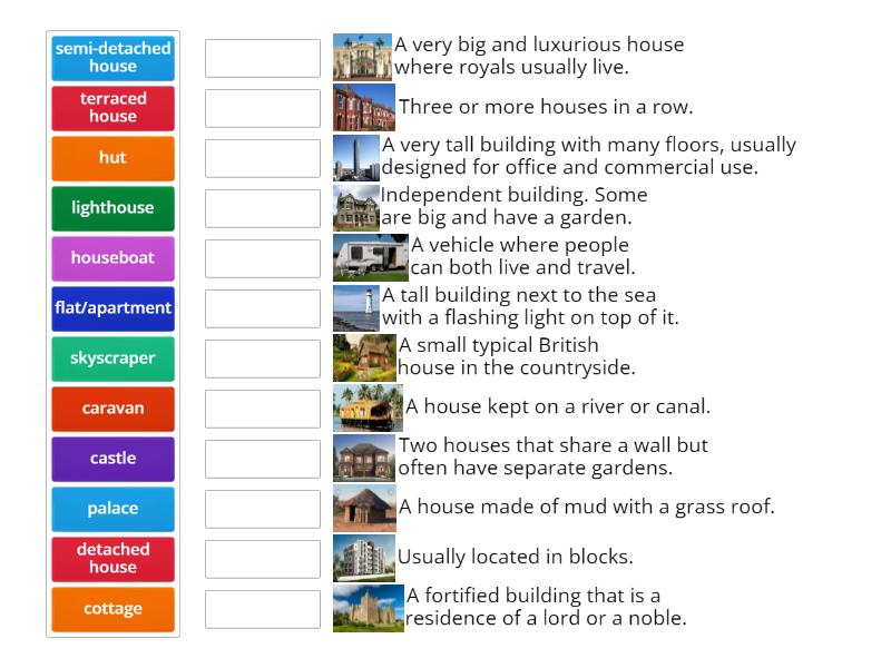 Types of Houses - Match up