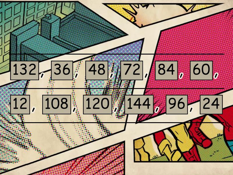 12 times table sequence - Unjumble