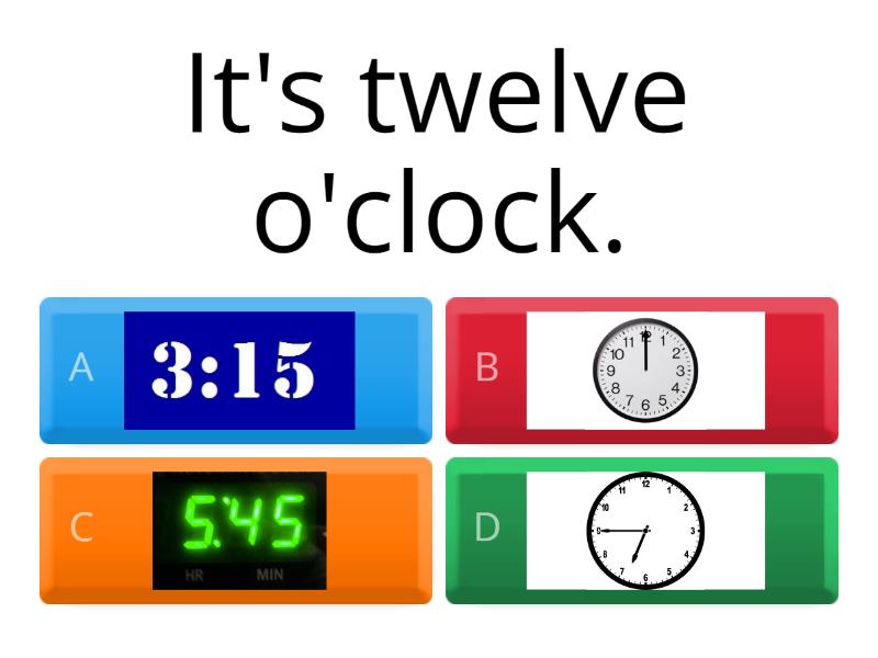 all Time digital and analogue - Quiz