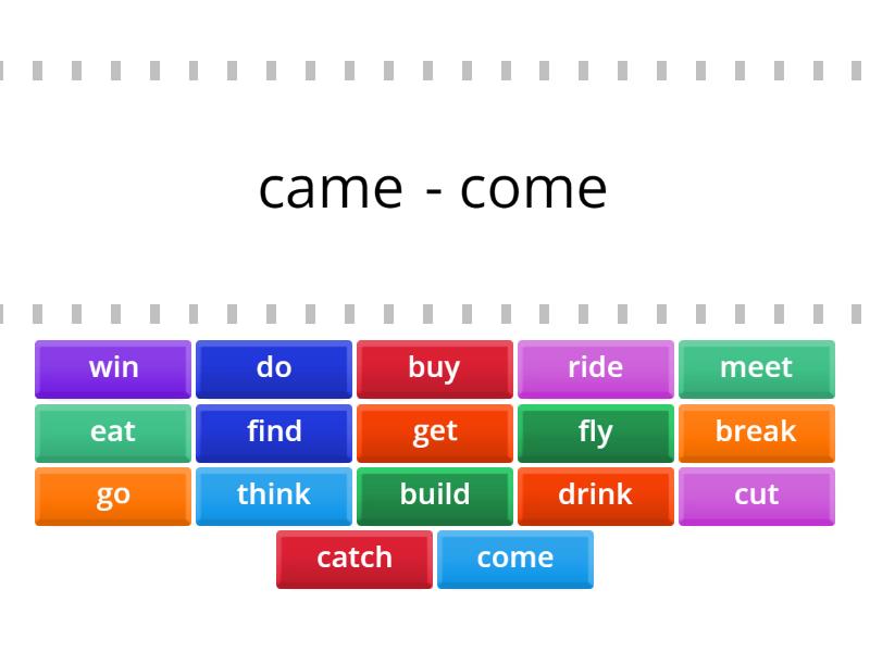SO PI, unit 4.1. Irregular verbs - Find the match