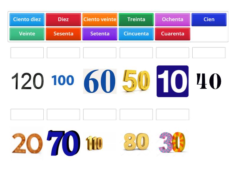 De 10 en 10 hasta el 120 - Match up