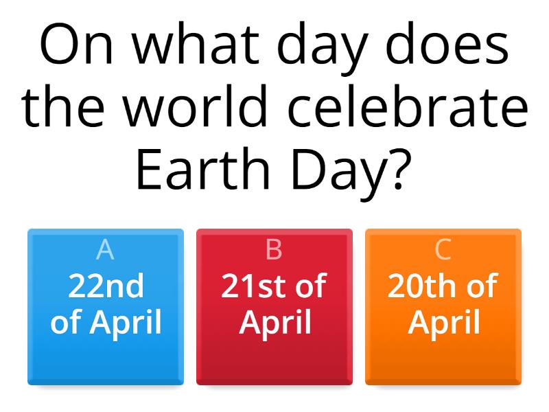 Earth day - Quiz
