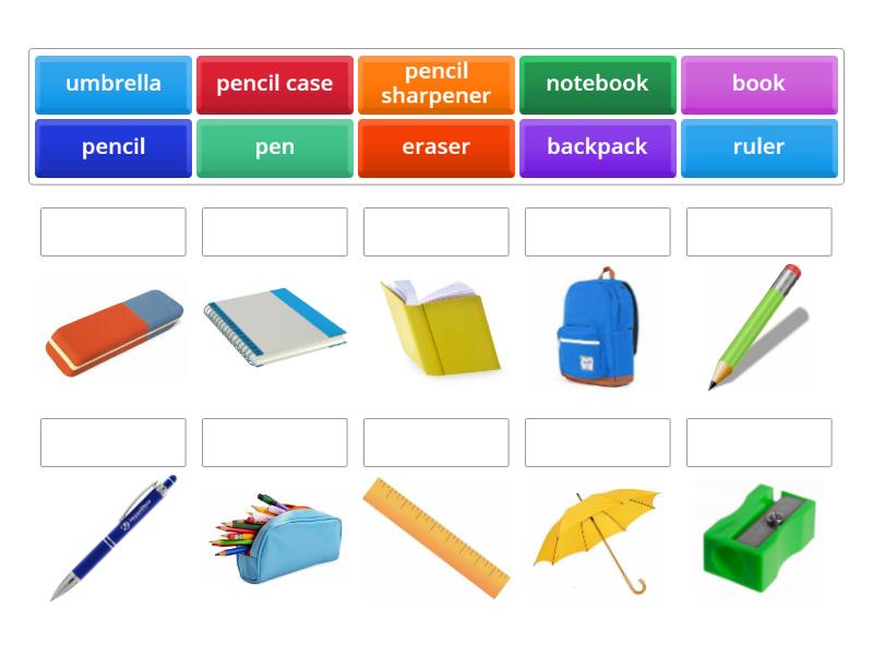 Classroom objects - Une las parejas