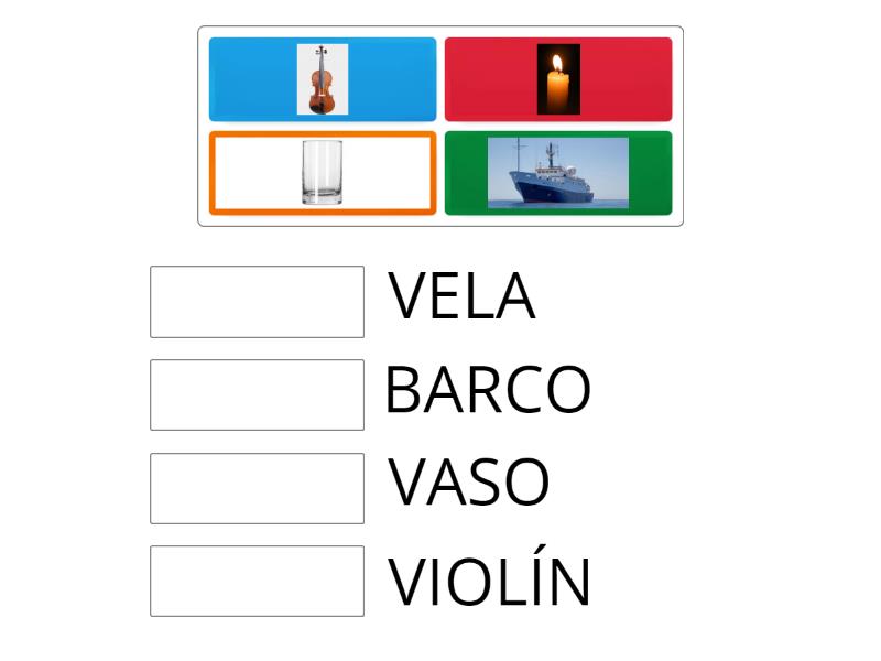 Palabras con letra v - Match up