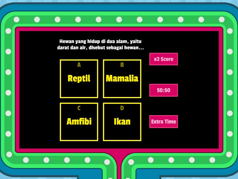 Penggolongan Hewan Pada pelajaran Ipa Kelas 3 SD - Gameshow quiz