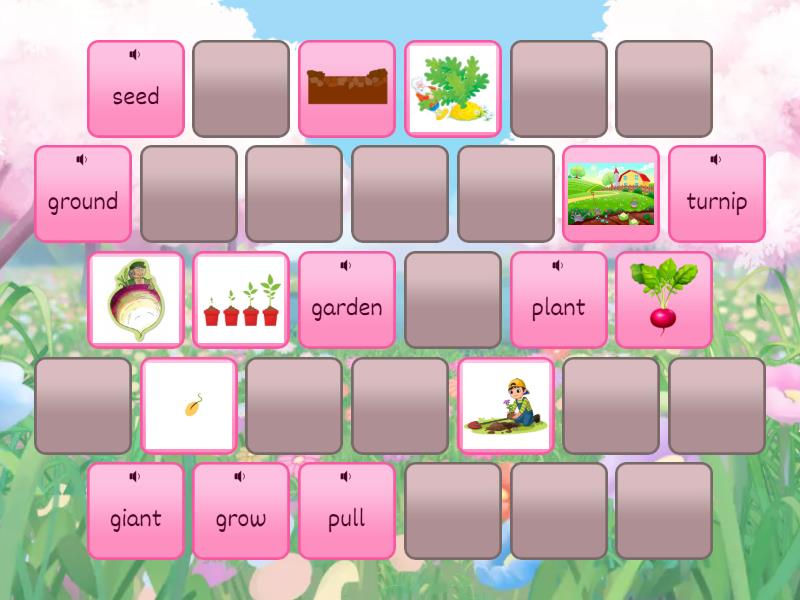 Giant turnip memory game - Matching pairs