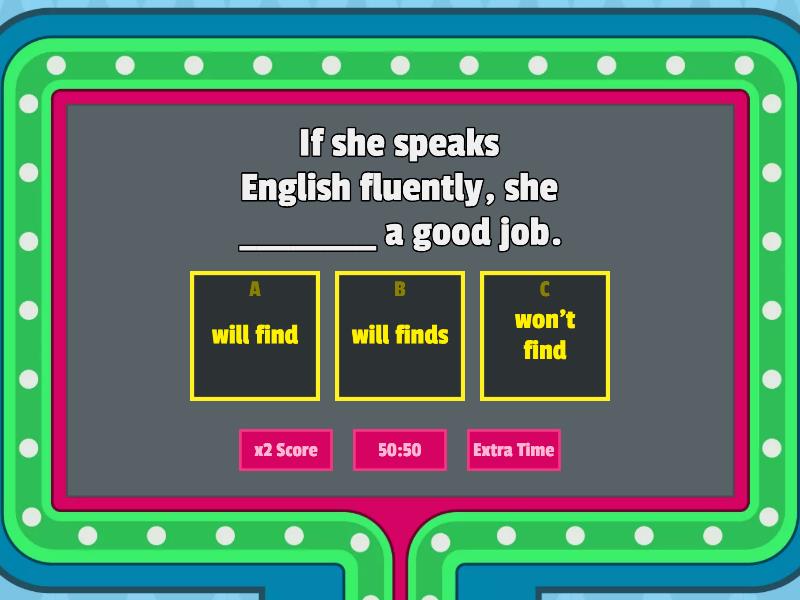 First Conditional - Gameshow quiz