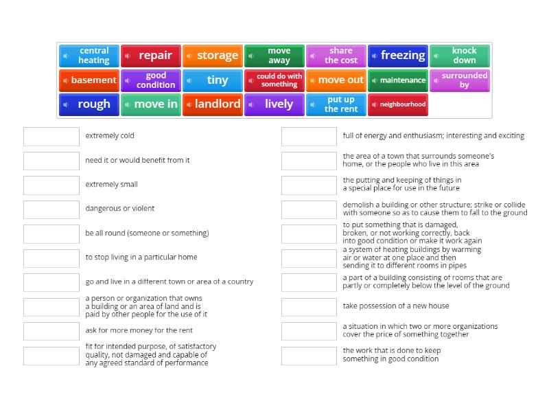 Roadmap B1+, unit 1B voc present - Match up