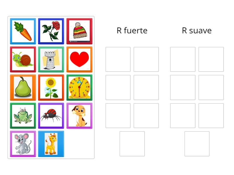 Miss Vale letra R - Group sort