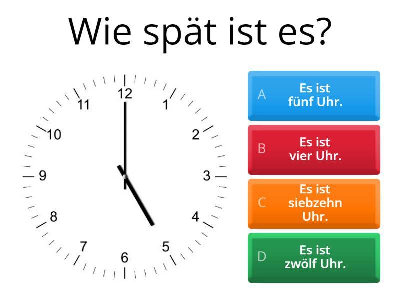 Uhrzeit - gesprochen - Quiz