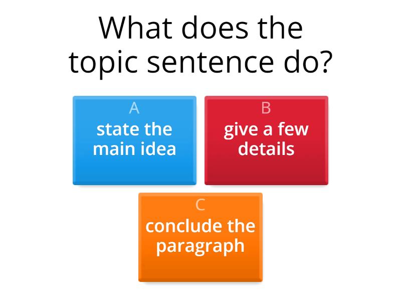 Writing Paragraphs - Quiz