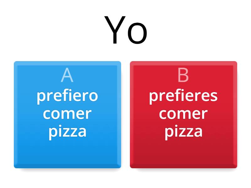 Preferir - conjugación - Quiz