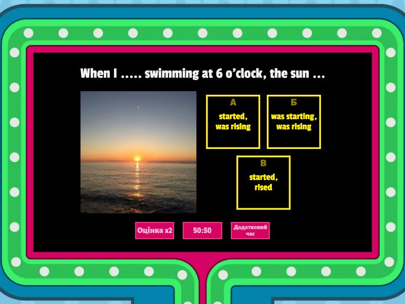 Past Simple vs Past Continuous - Gameshow quiz