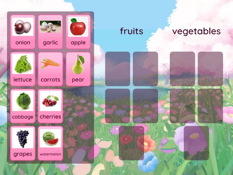fruits and vegetables sorting out - Group sort