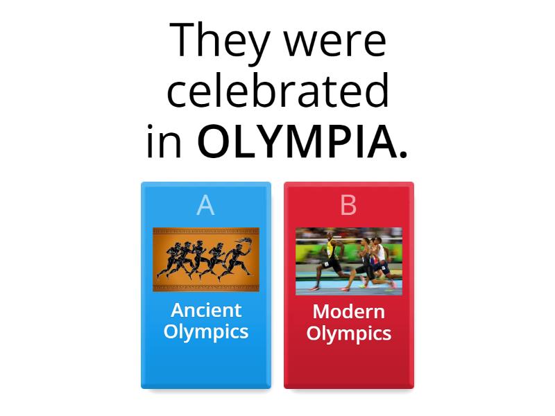 Ancient Olympics VS Modern Olympics- - Quiz