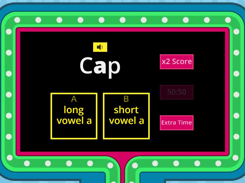 short and long vowels - Gameshow quiz