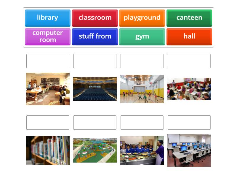 GG2 unit 1 places in a school - Match up