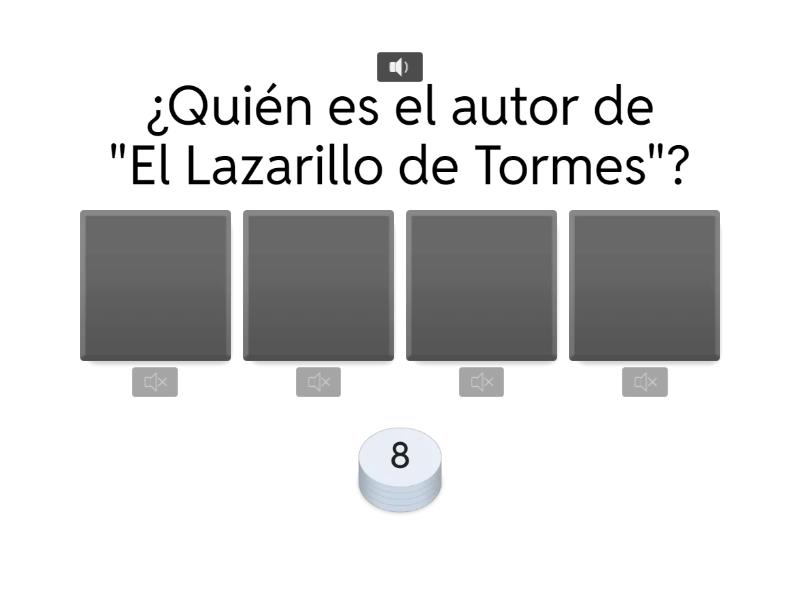 Pierde o gana (Lazarillo de tormes) - Cuestionario pierde o gana