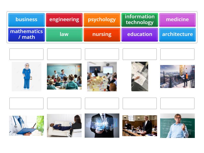 Academic subjects revision - Match up