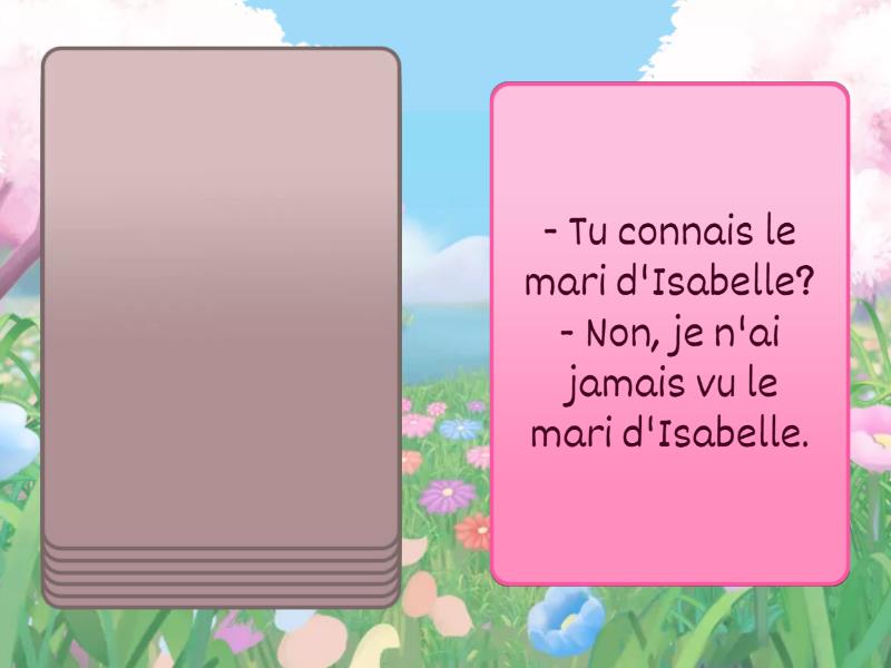 les pronoms personnels COD - Speaking cards