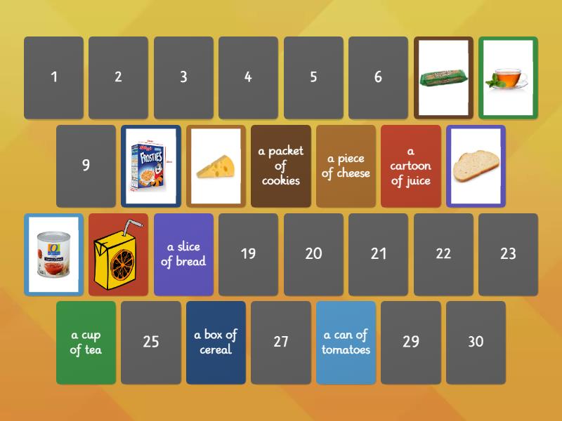 Containers & portions (1A) - Matching pairs
