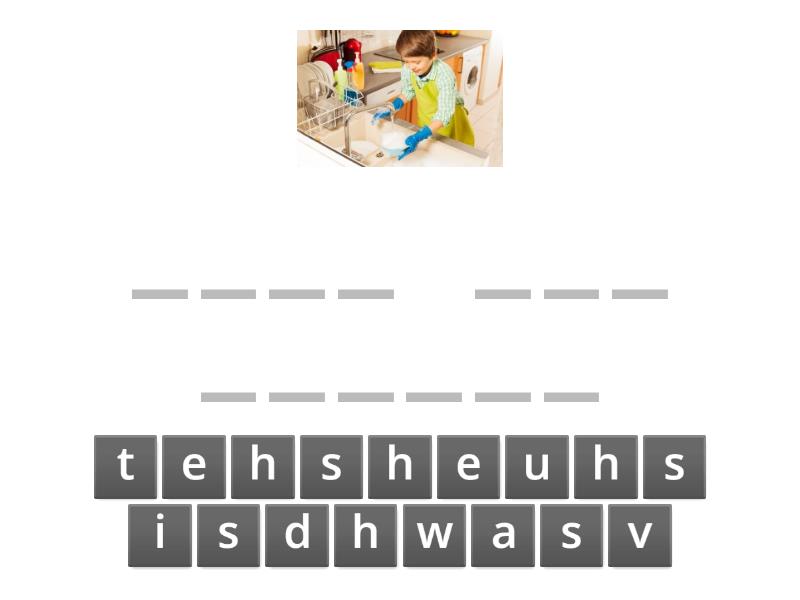 Solutions Elem 1C Housework - Spell the word