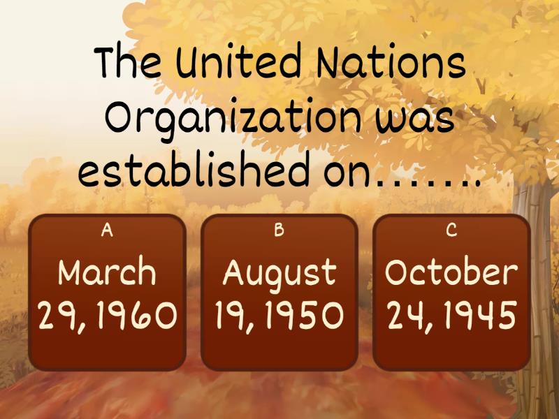 Unit 1 Lesson 1: The United Nation - Quiz