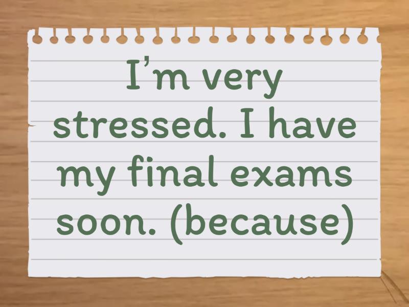 So, because, after - Flash cards