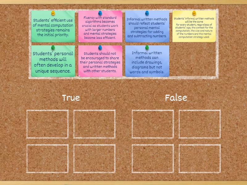 Key principles of written computation methods - Group sort