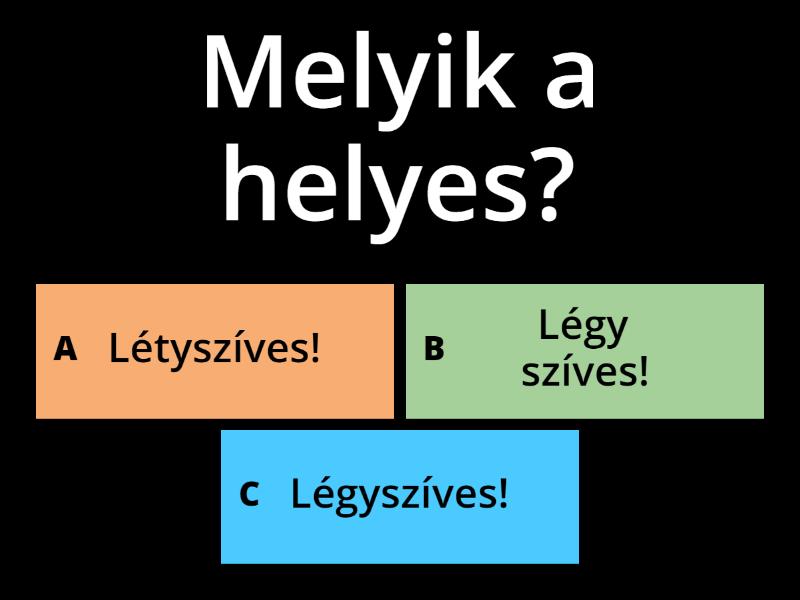 Melyik a helyes? - Quiz