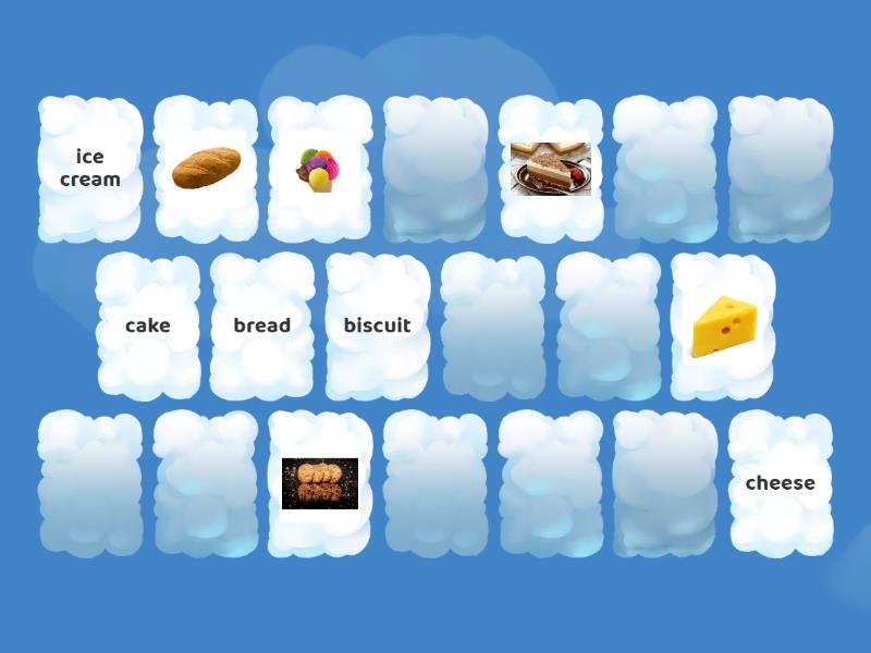 FOOD - MEMORY GAME - Matching pairs