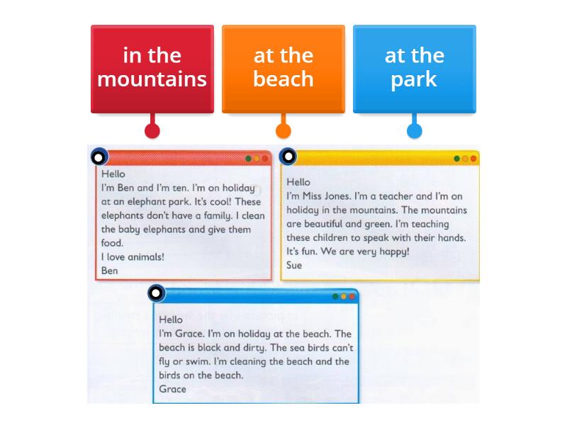 Holidays - Labelled diagram