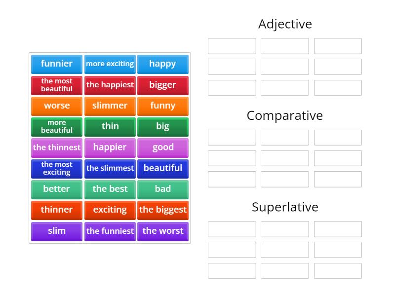 Comparative/Superlative - Group sort