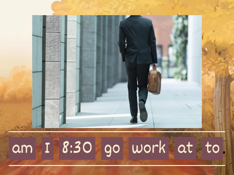 Daily routine Sentence Scramble - Reordenar