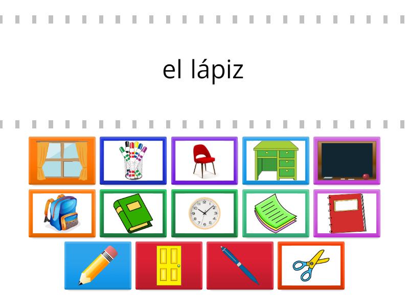 Los Materiales Escolares_ - Find the match