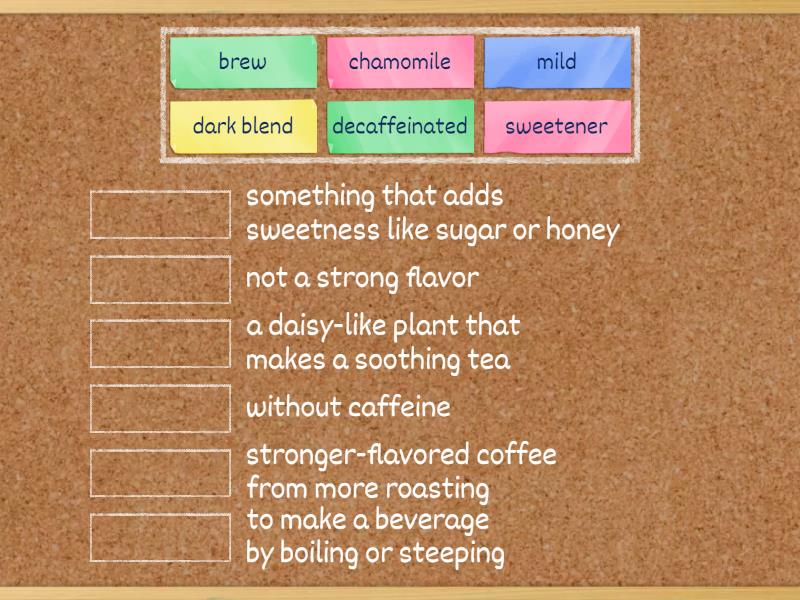 Going for Coffee - Match up