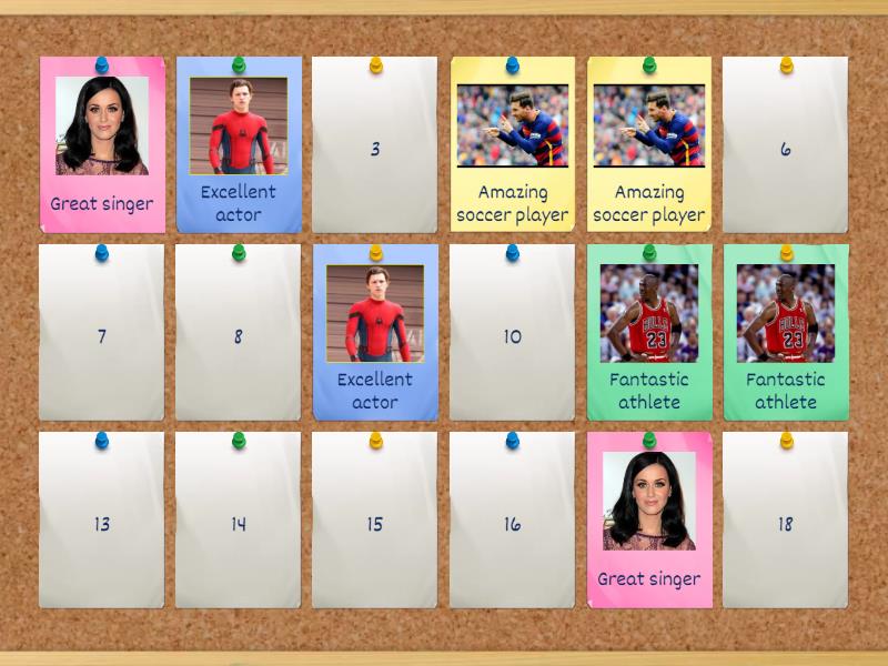 Positive Adjectives for describing people - Memory game - Matching pairs